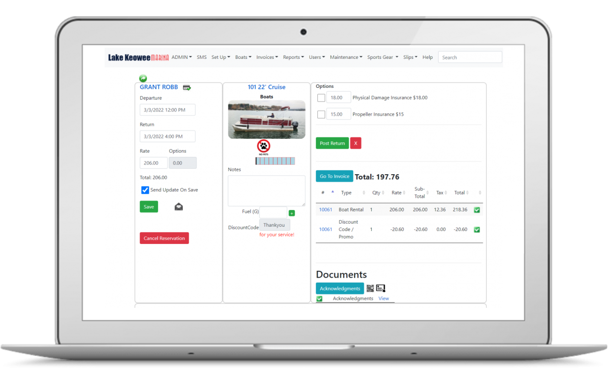 Rental Management - Boat Rental Software