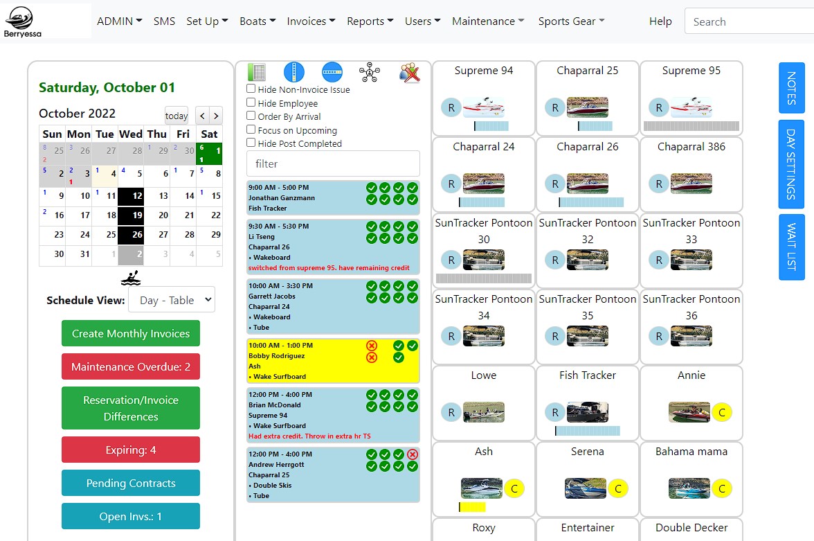 Rental Management - Boat Rental Software